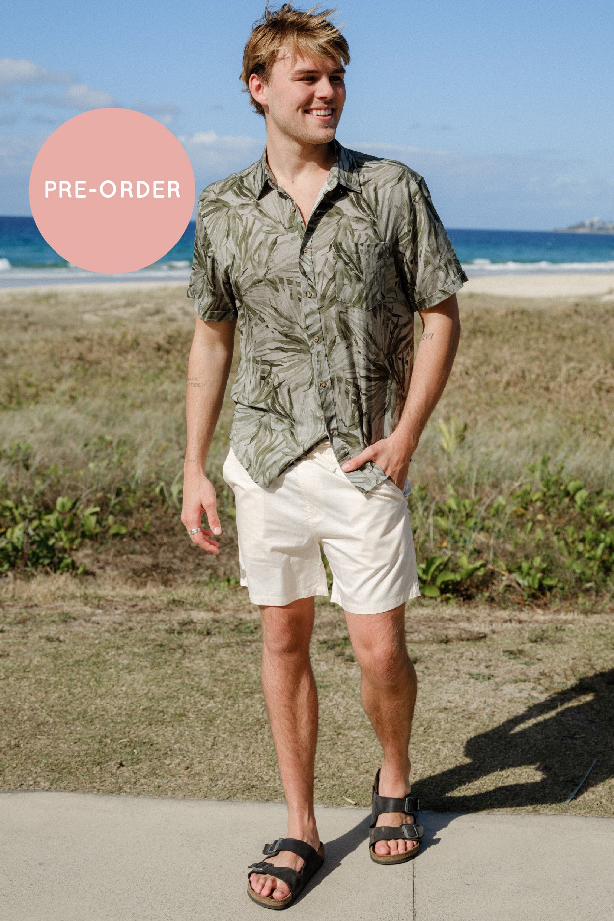Pre-Order Short Sleeve Shirt - Fan Palm Sage (Dispatching early Novemb ...